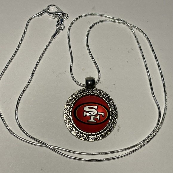 NFL | Jewelry | San Francisco 49ers Nfl Football Charm 925 Silver Chain ...